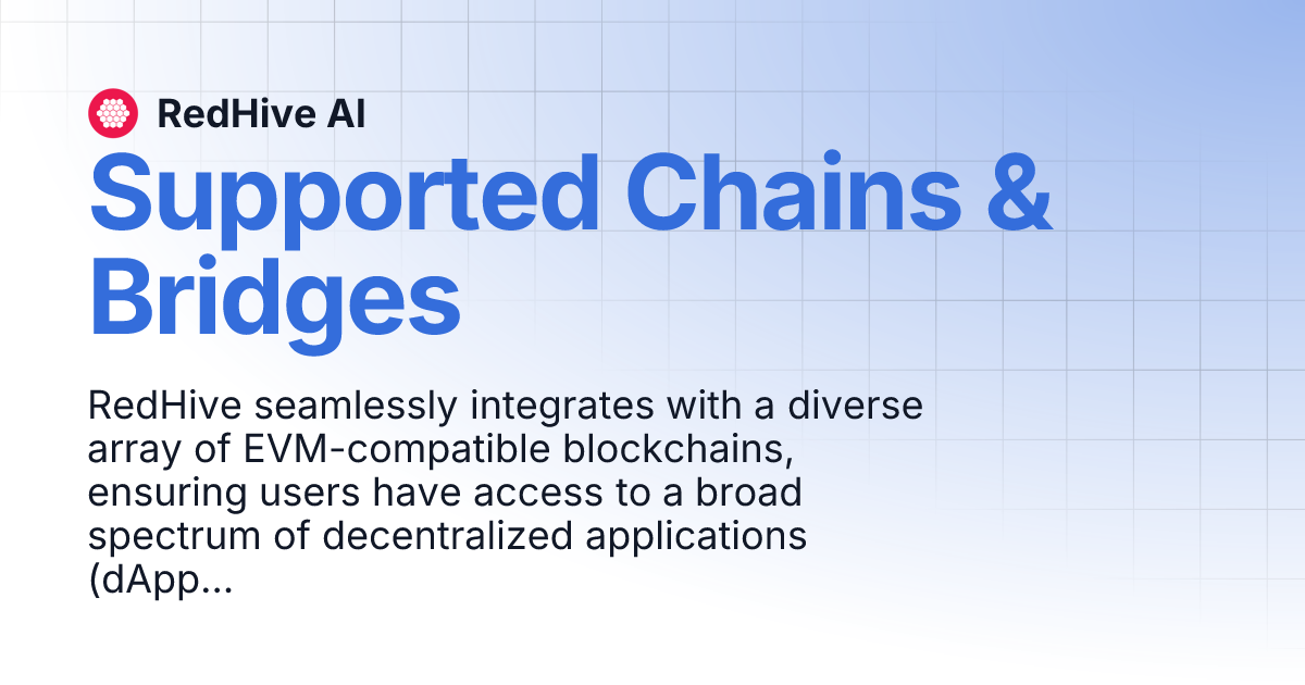 Supported Chains & Bridges | RedHive AI